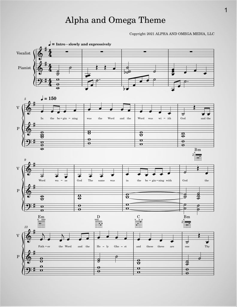 Alpha and Omega Theme – Alpha and Omega